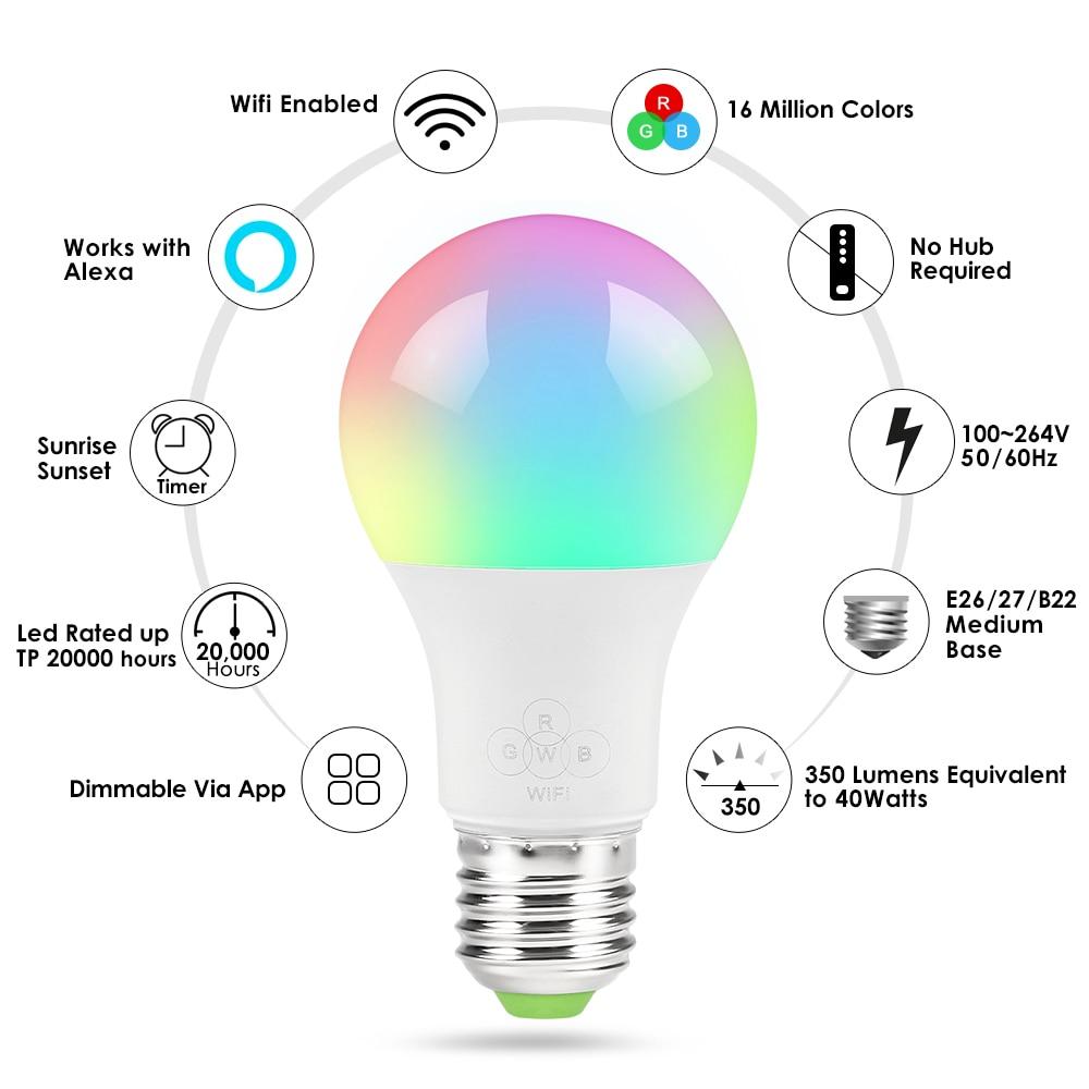 Smart LED Light Bulb 6.5W E27 16 Colors | High Quality Deals
